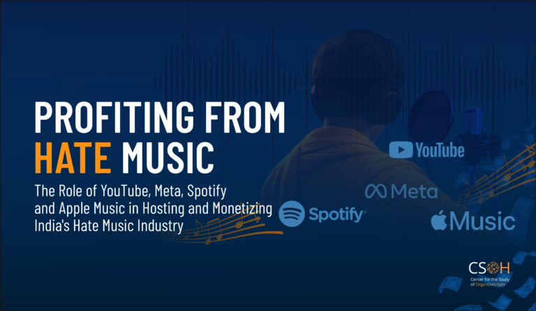 Meta, YouTube, Spotify, and Apple Music Profiting from Hate Music